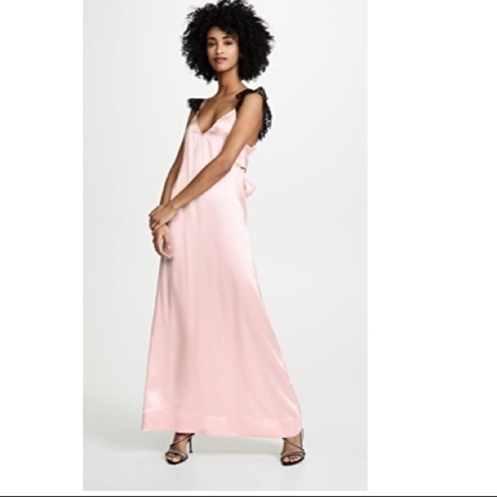 Macgraw Dress Pink Silk Maxi Opium Gem